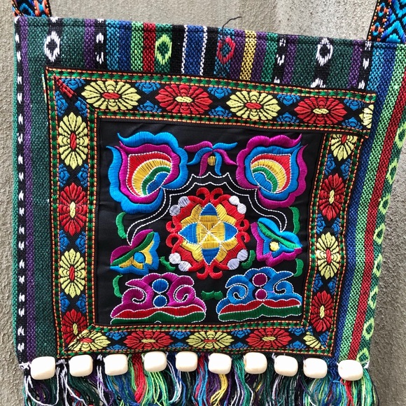 Bags | Retro Embroidery Boho Messenger Bag Xo | Poshmark